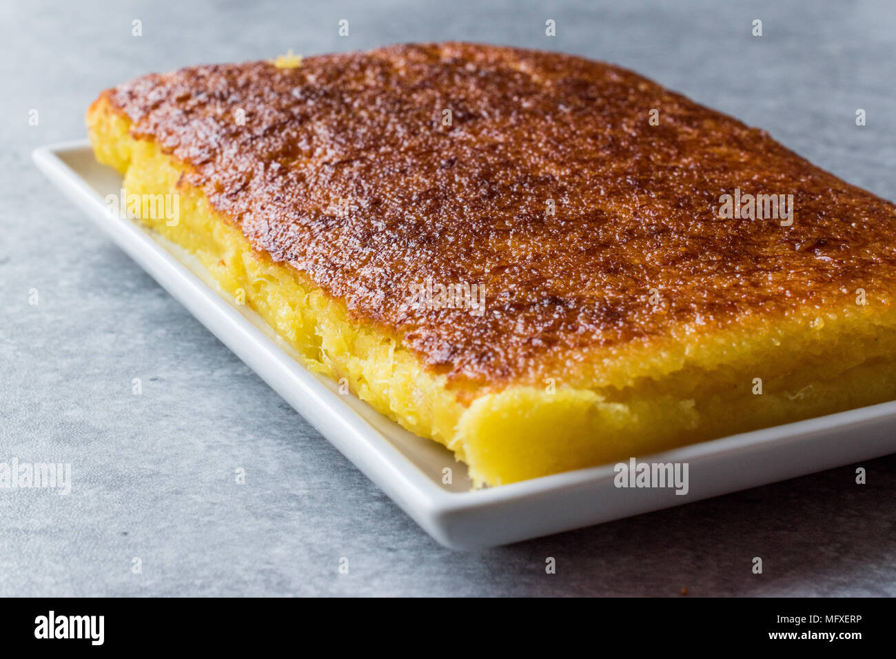 Turkish Dessert Baked Cheese halva / Peynir Helvasi. Traditional ...