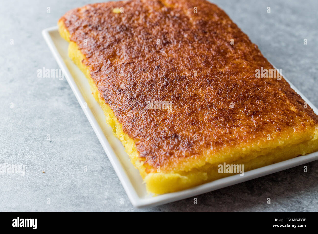 Turkish Dessert Baked Cheese halva / Peynir Helvasi. Traditional ...