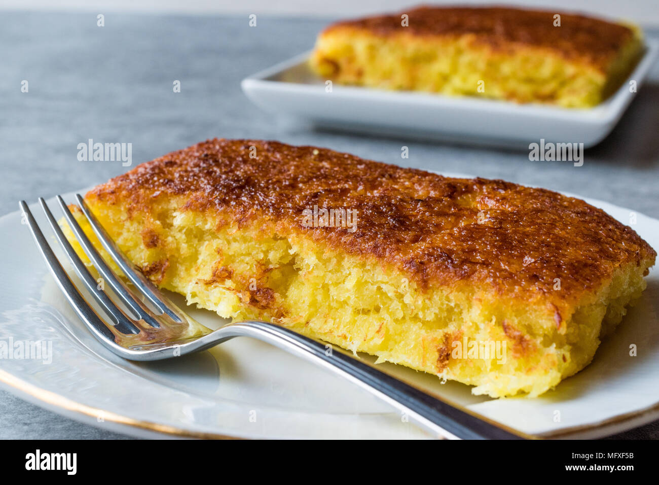 Turkish Dessert Baked Cheese halva / Peynir Helvasi. Traditional ...