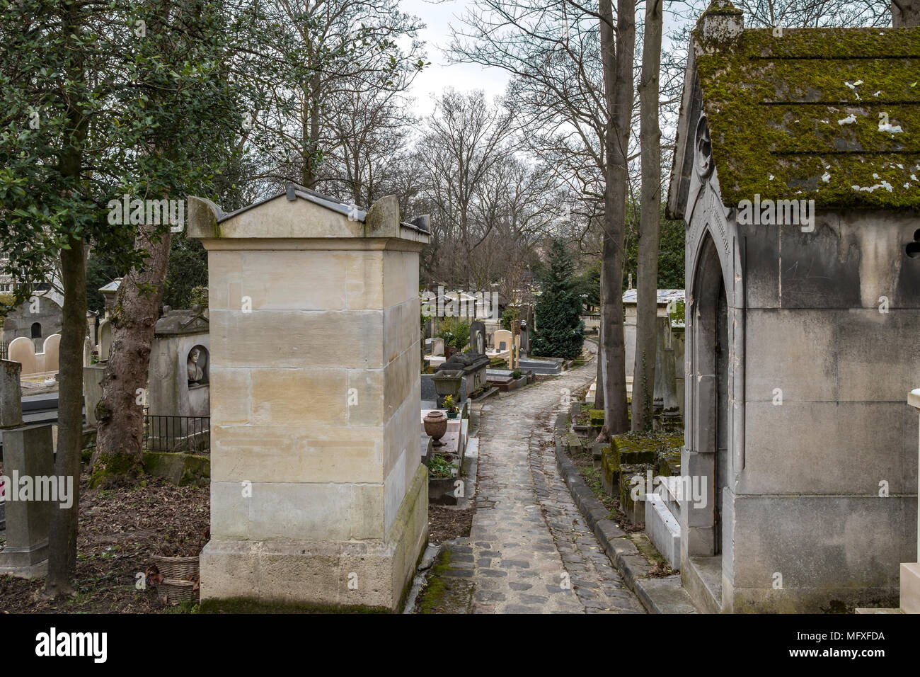 Père Lachaise Cemetery, the largest cemetery in Paris, located in the ...