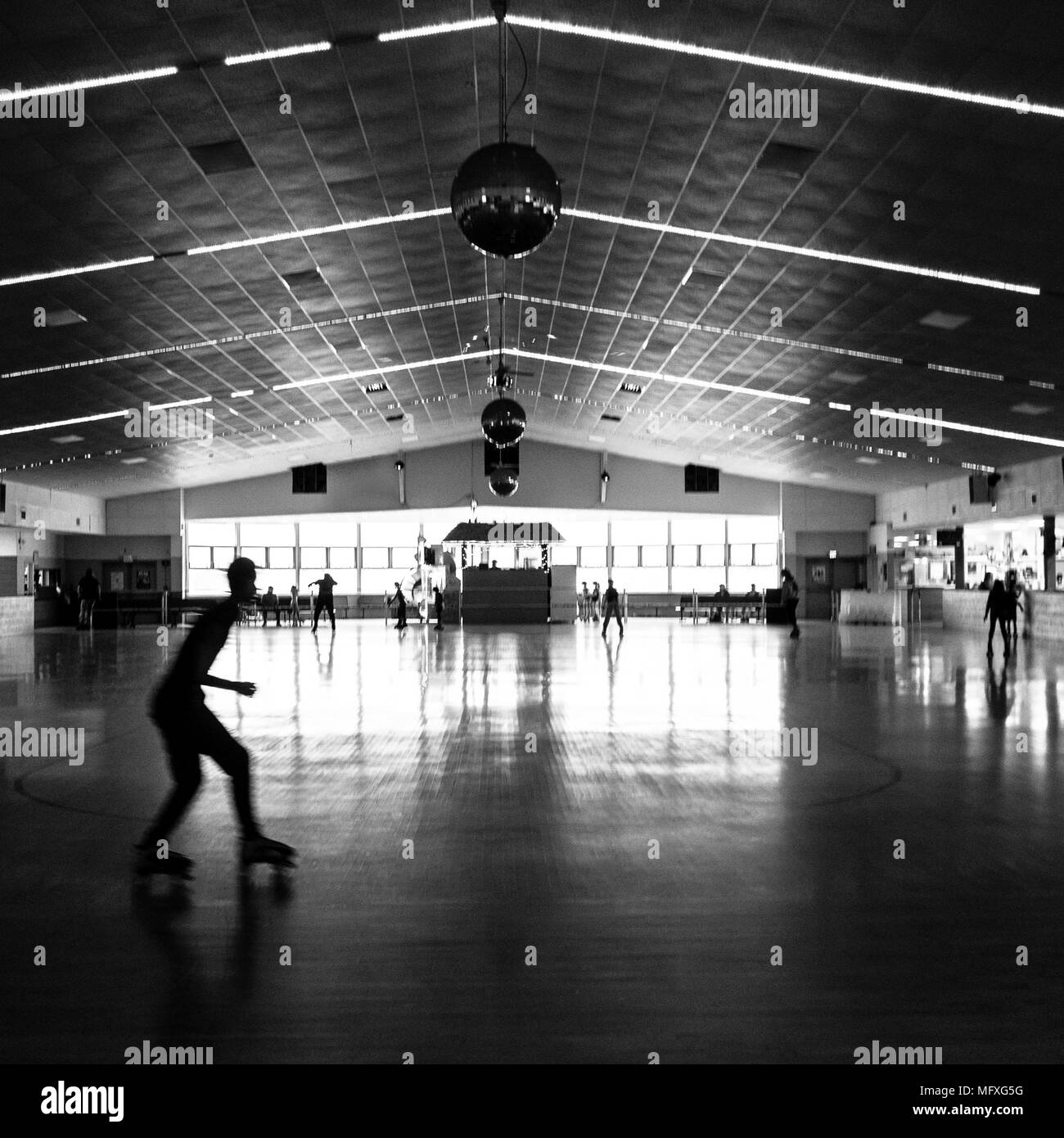Sportsman's Hall indoor rollerskating rink in Maryland Stock Photo - Alamy