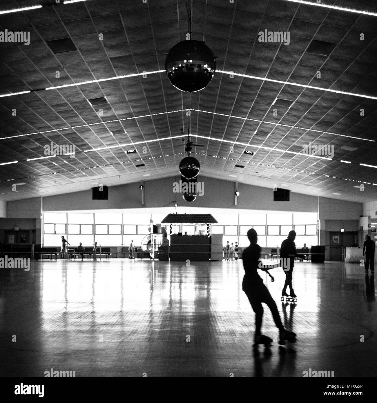 Sportsman's Hall indoor rollerskating rink in Maryland Stock Photo - Alamy