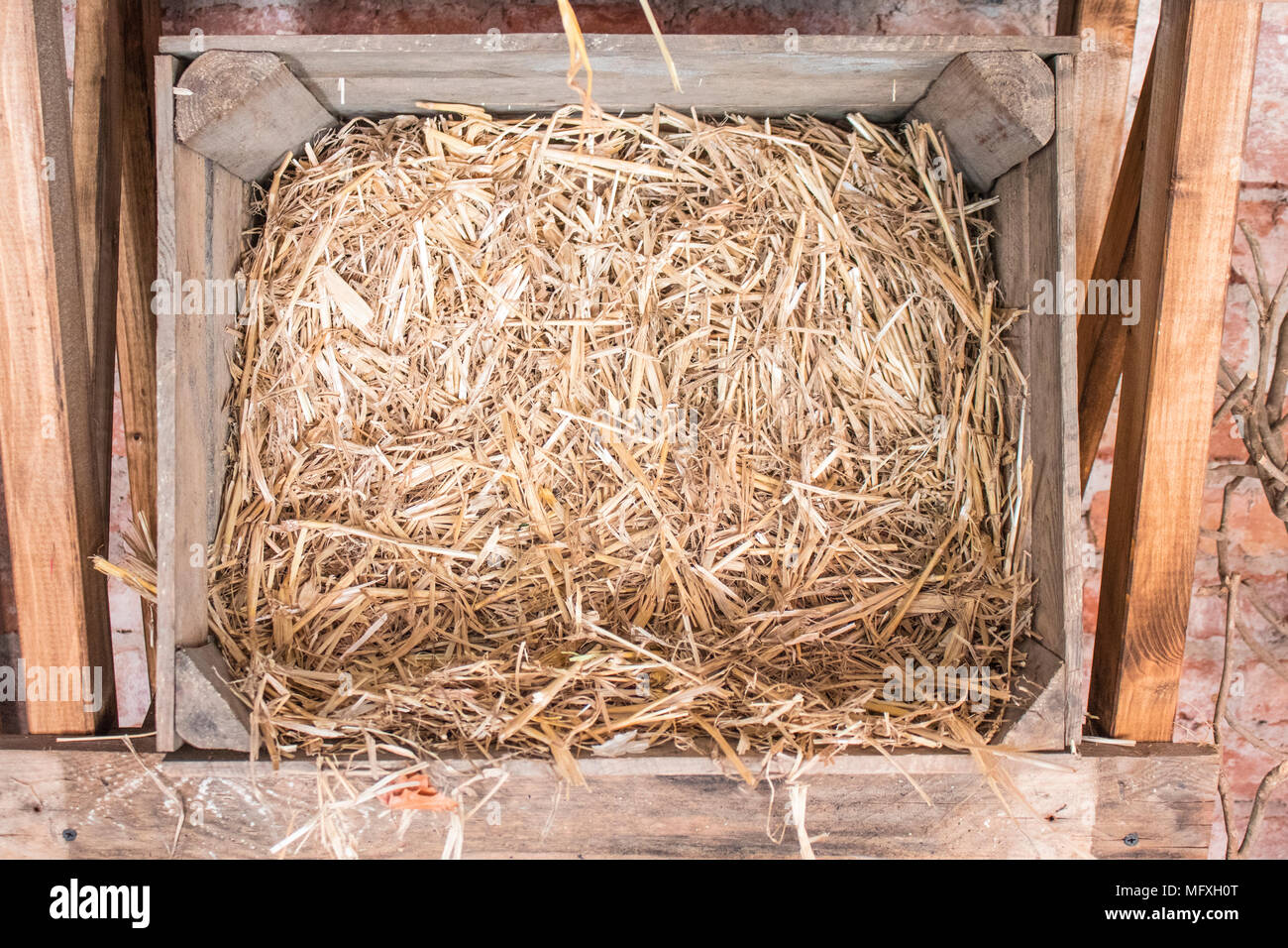 Traditional wooden farmer boxes with friuts and vegetables Stock Photo ...