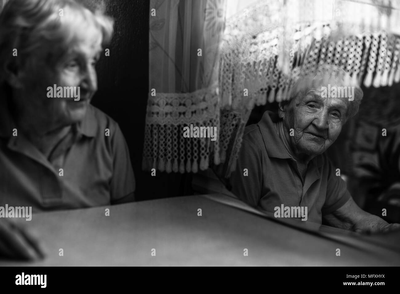 Aging reflection Black and White Stock Photos & Images - Alamy