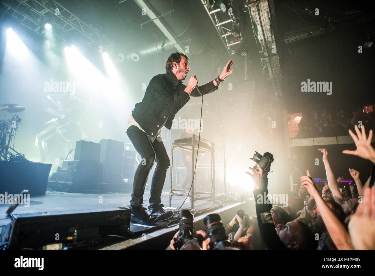 Barcelona, Spain. 26th April 2018. The Editors' lead singer and ...