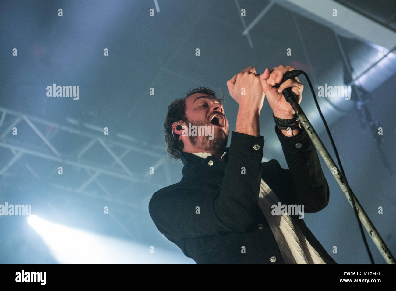 Barcelona, Spain. 26th April 2018. The Editors' lead singer and ...