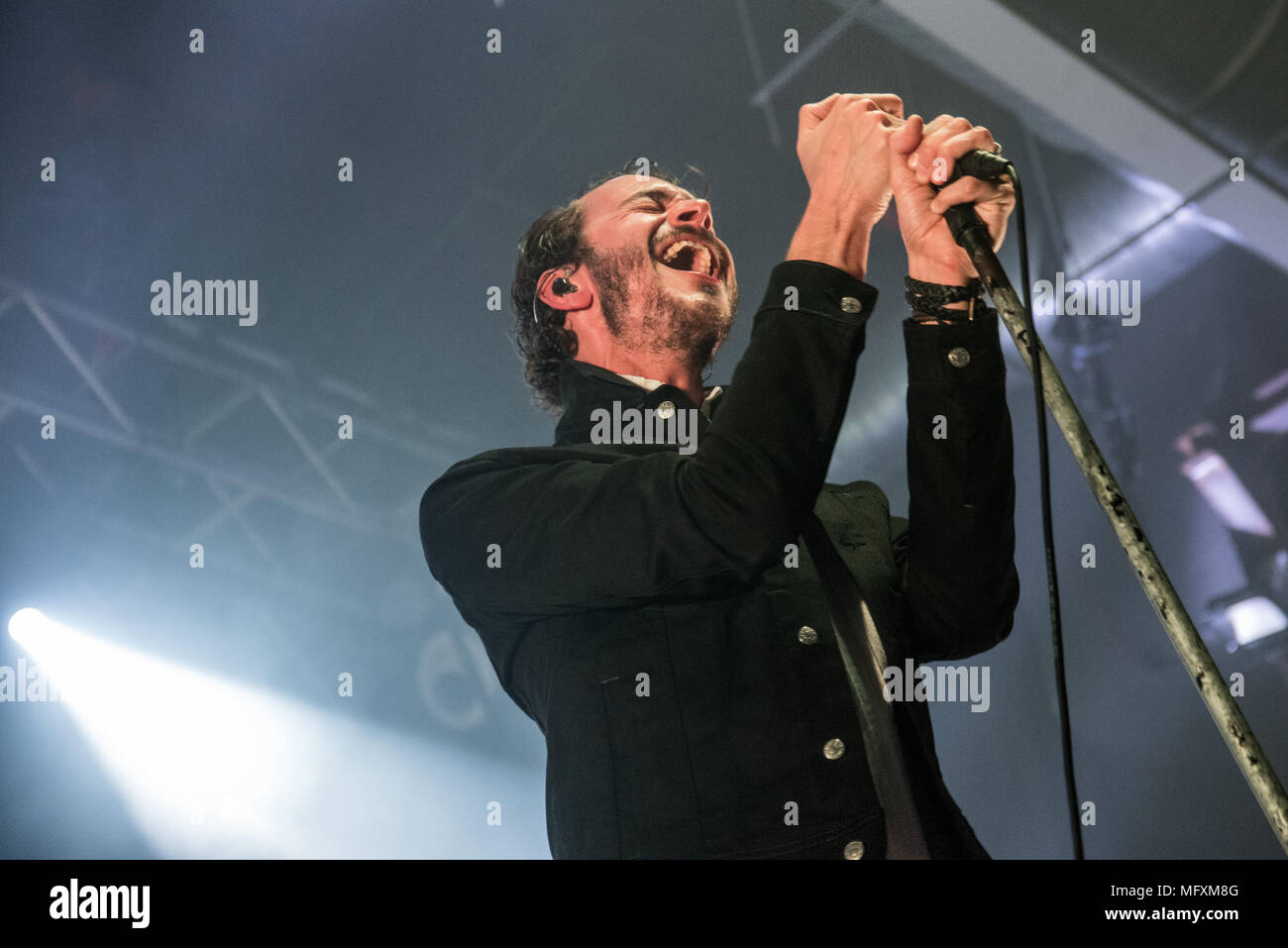 Barcelona, Spain. 26th April 2018. The Editors' lead singer and ...