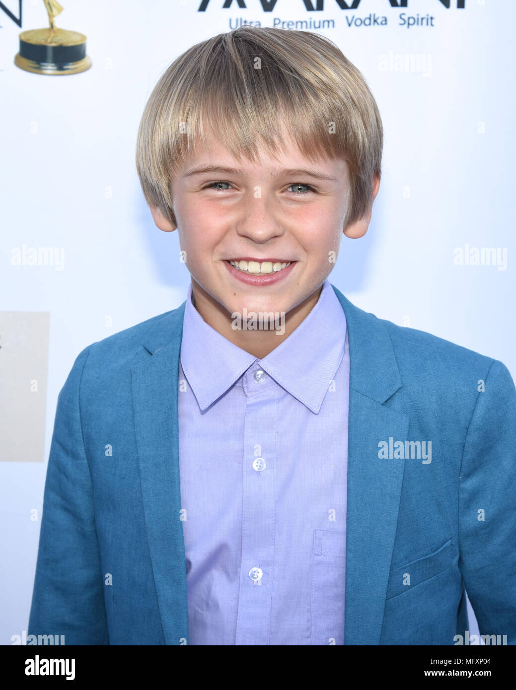 Los Angeles, California, USA. 25th Apr, 2018. HUDSON WEST arrives for ...