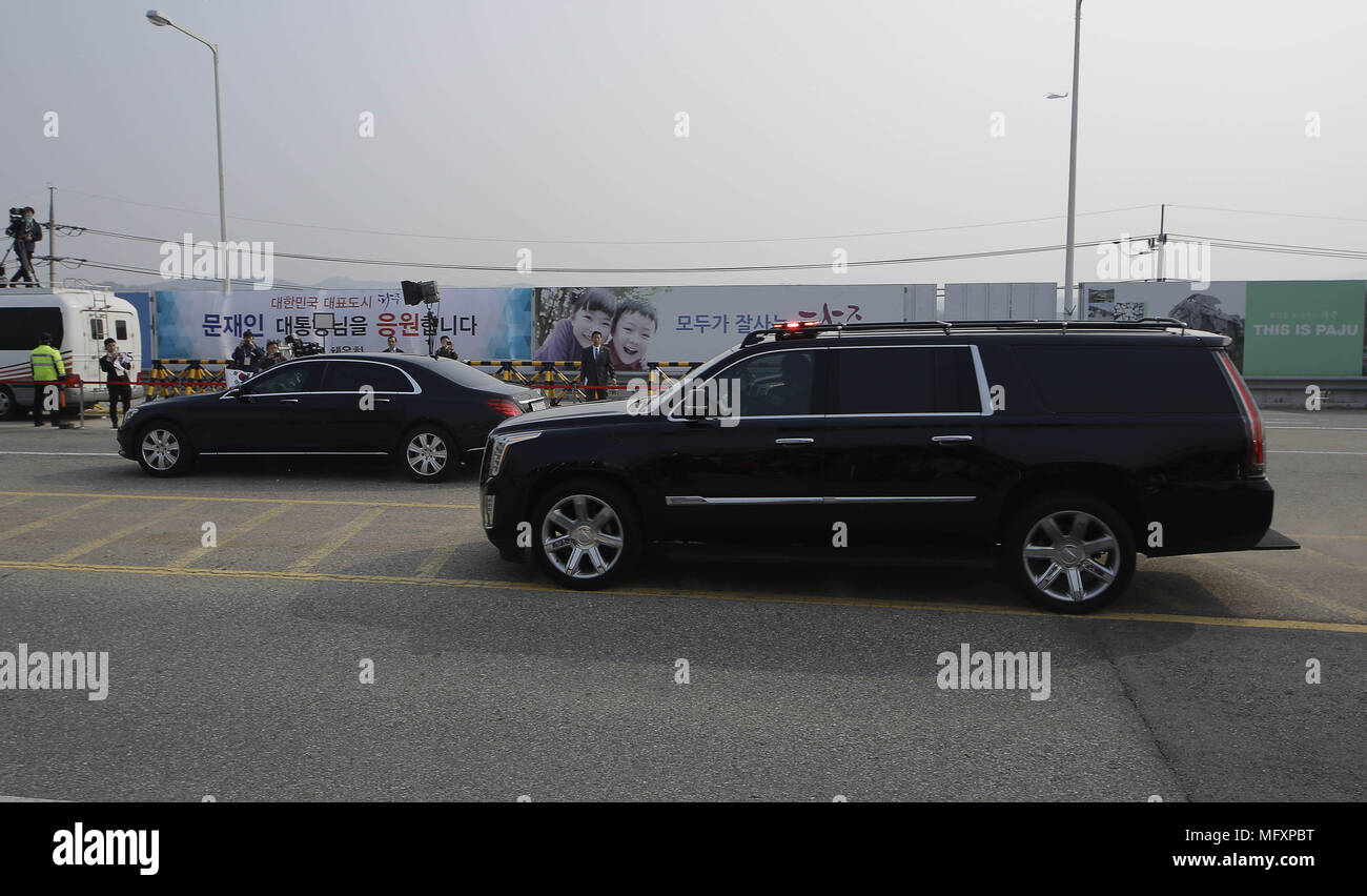 Paju, SOUTH KOREA. 27th Apr, 2018. April 27, 2018-Paju, South Korea ...