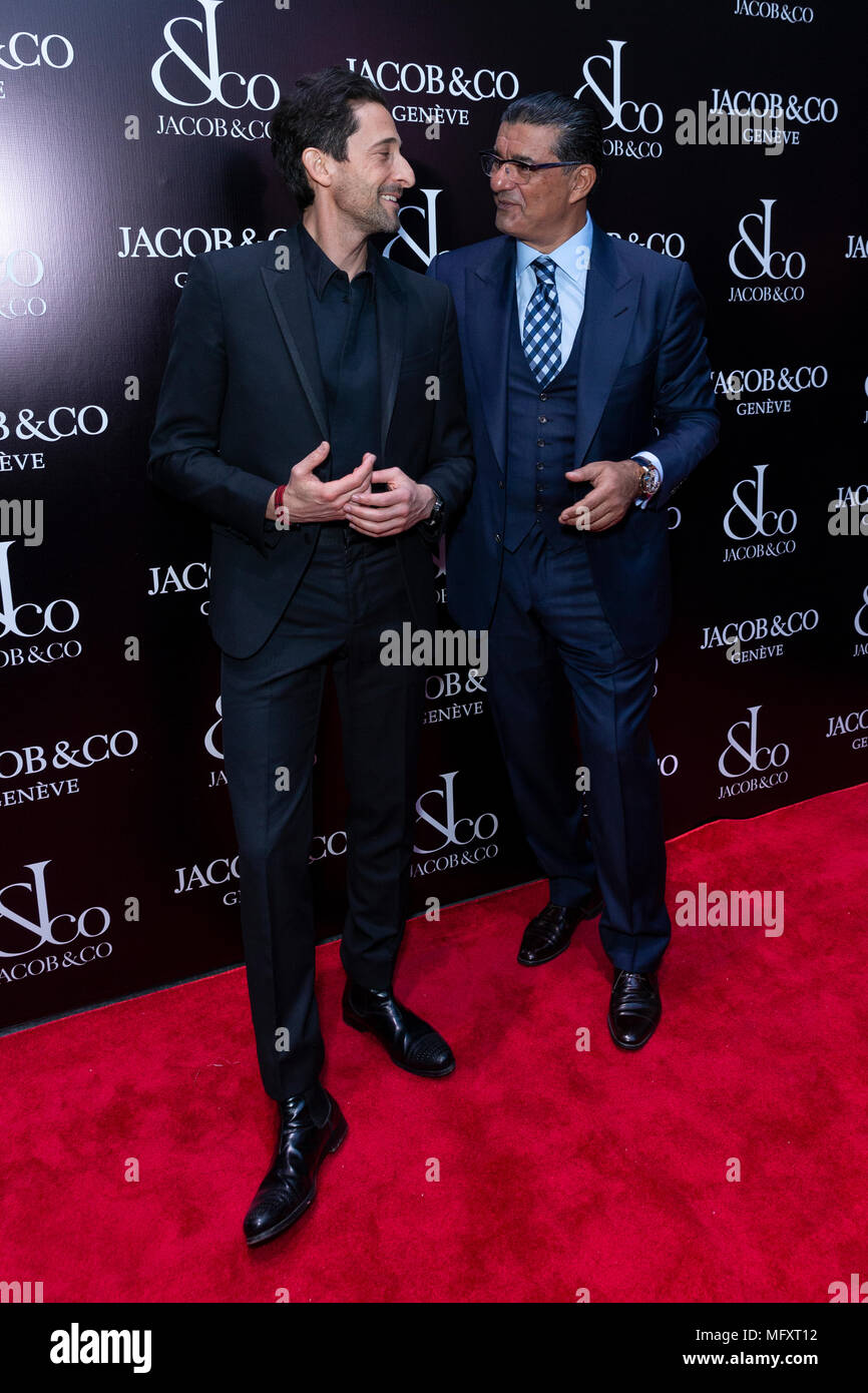 New York, NY - April 26, 2018: Adrien Brody and Jacob Arabo attend the ...