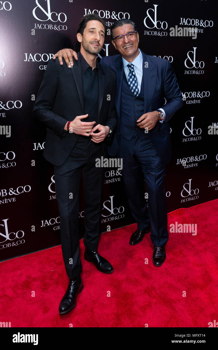 New York, NY - April 26, 2018: Adrien Brody and Jacob Arabo attend the ...