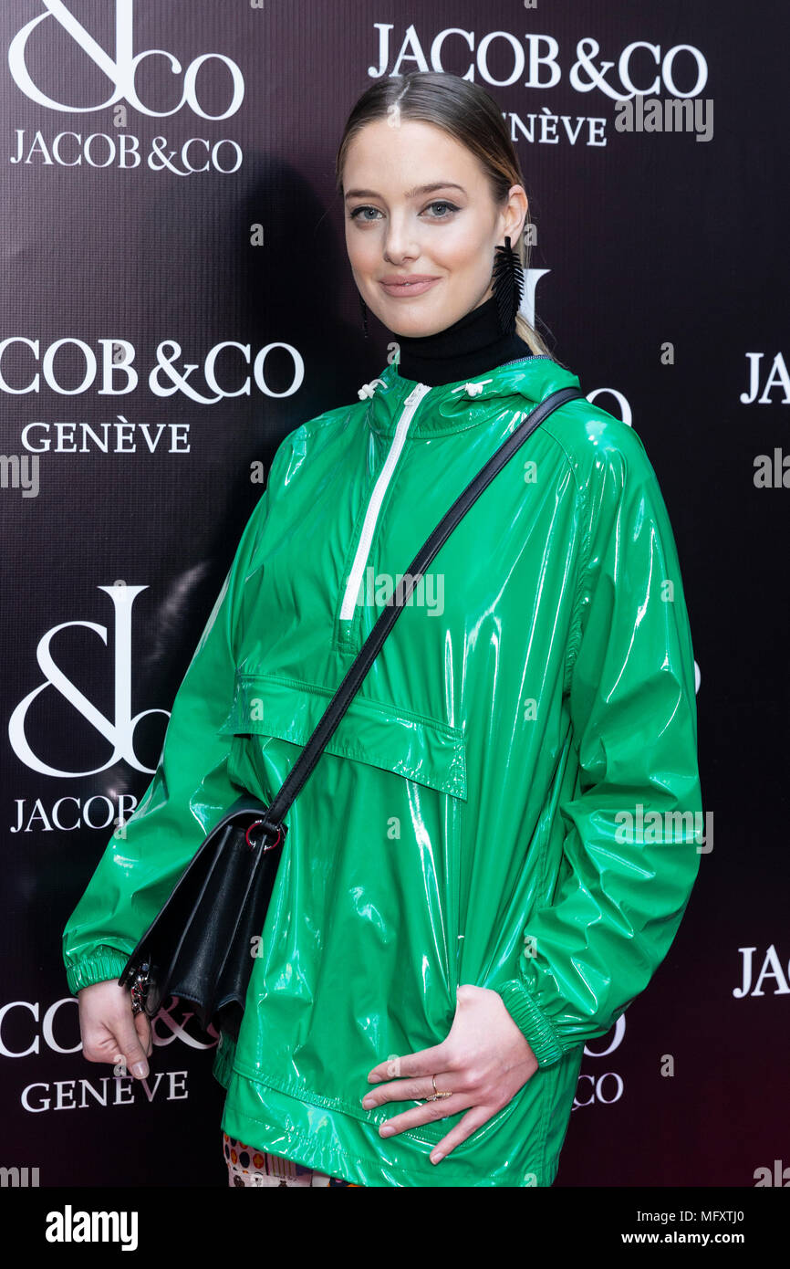 New York, NY - April 26, 2018: Emma Waldron wearing jacket and pants by ...