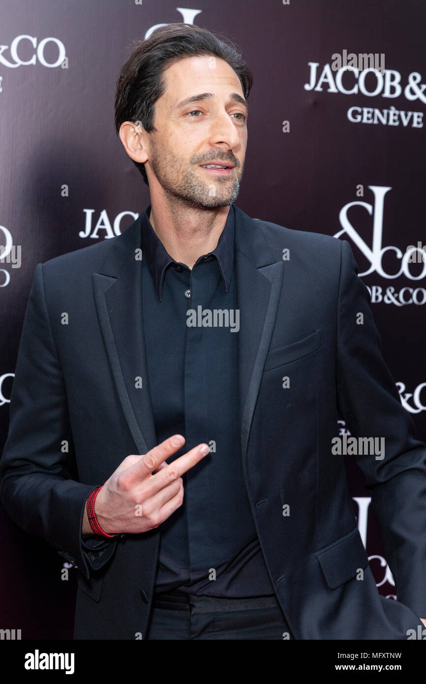 New York, NY - April 26, 2018: Adrien Brody attends the Jacob & Co. New ...