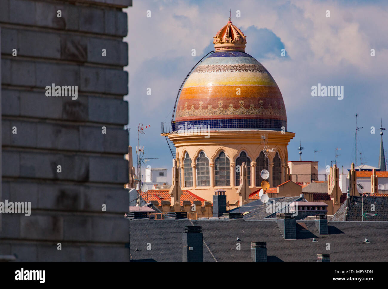 The colourful Dome of the Catholic Church of Santa Teresa y San Jose ...