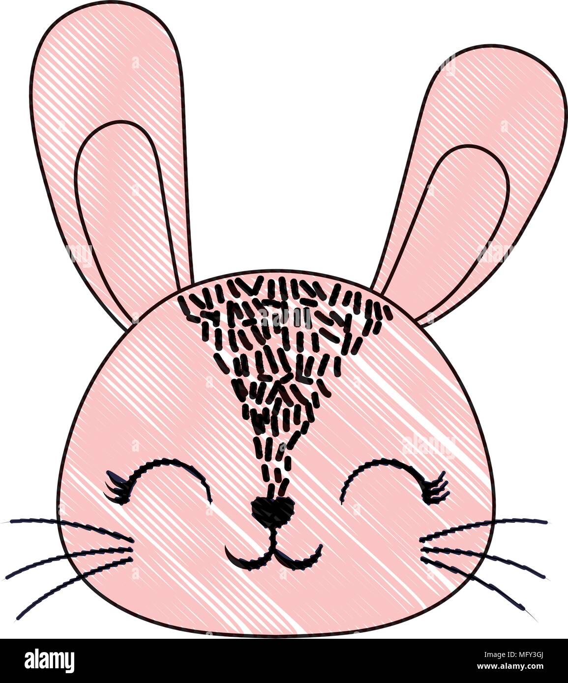 cute rabbit icon over white background, colorful design. vector ...