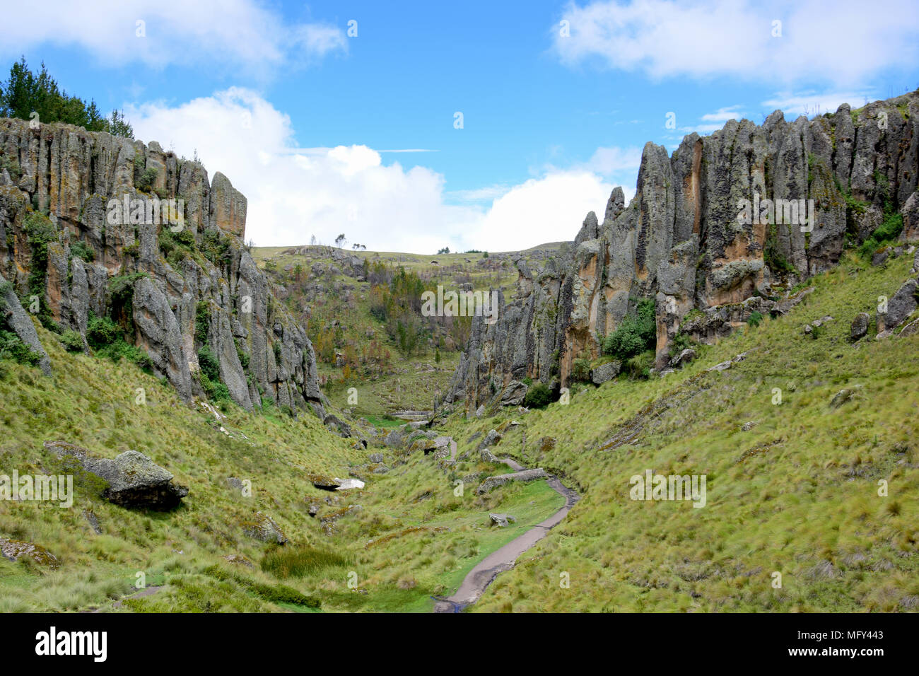 Archaeological site of Cumbemayo near Cajamarca, Peru Stock Photo - Alamy