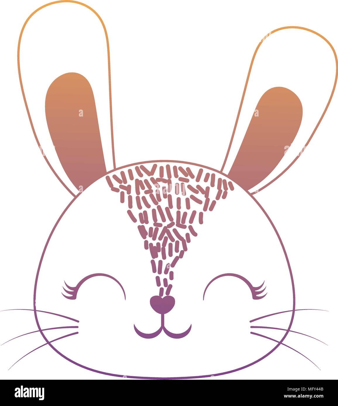 cute rabbit icon over white background, colorful design. vector ...