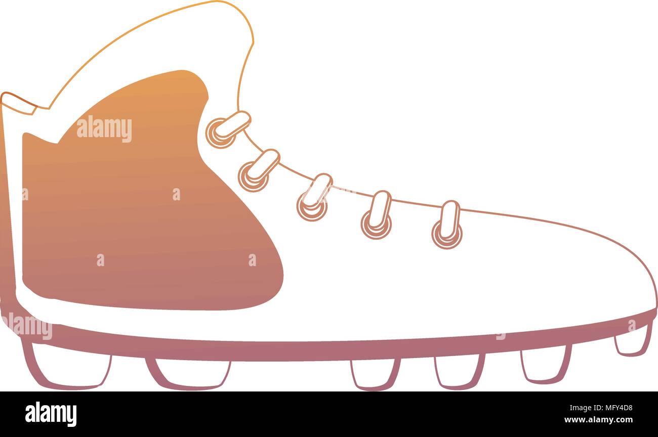 american football cleats icon over white background, colorful design ...