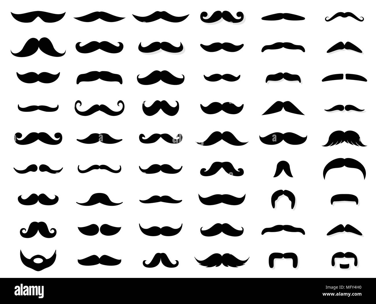 Hipster beard illustration Cut Out Stock Images & Pictures - Alamy