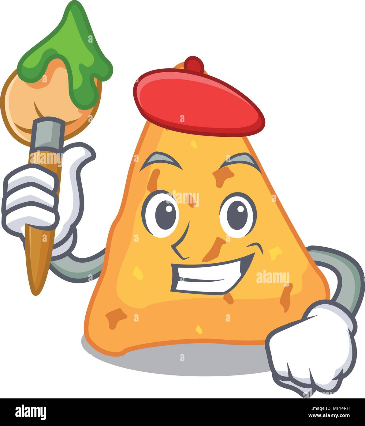 Artist nachos character cartoon style vector illustration Stock Vector ...