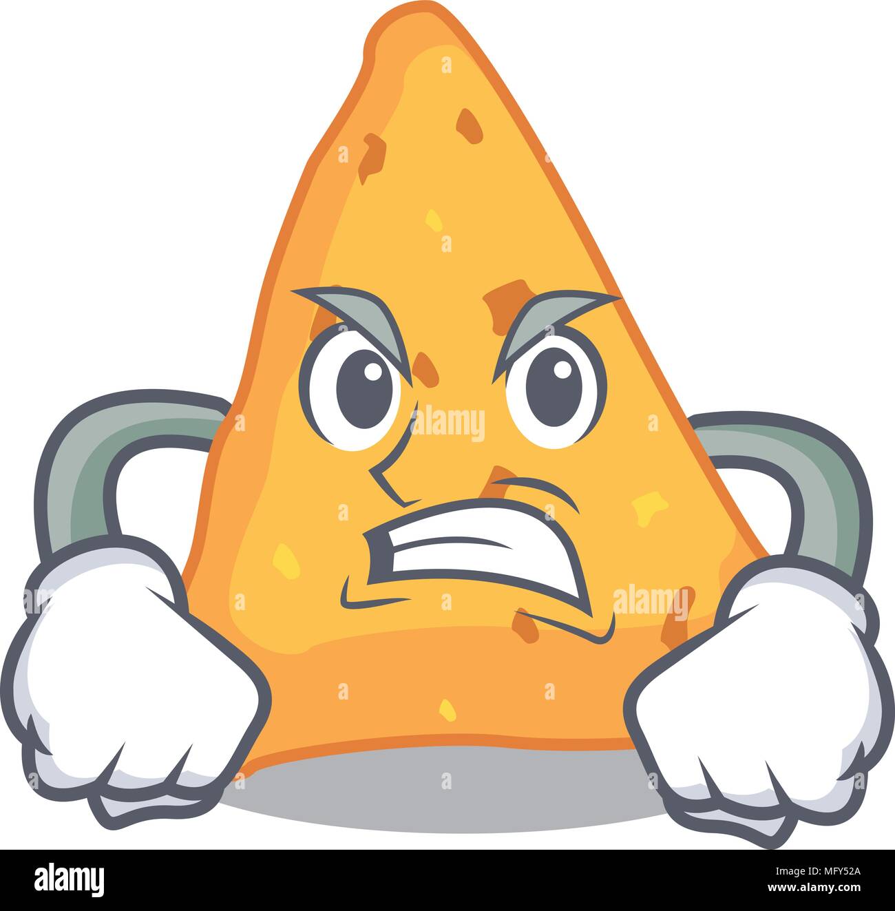Angry nachos mascot cartoon style vector illustration Stock Vector ...