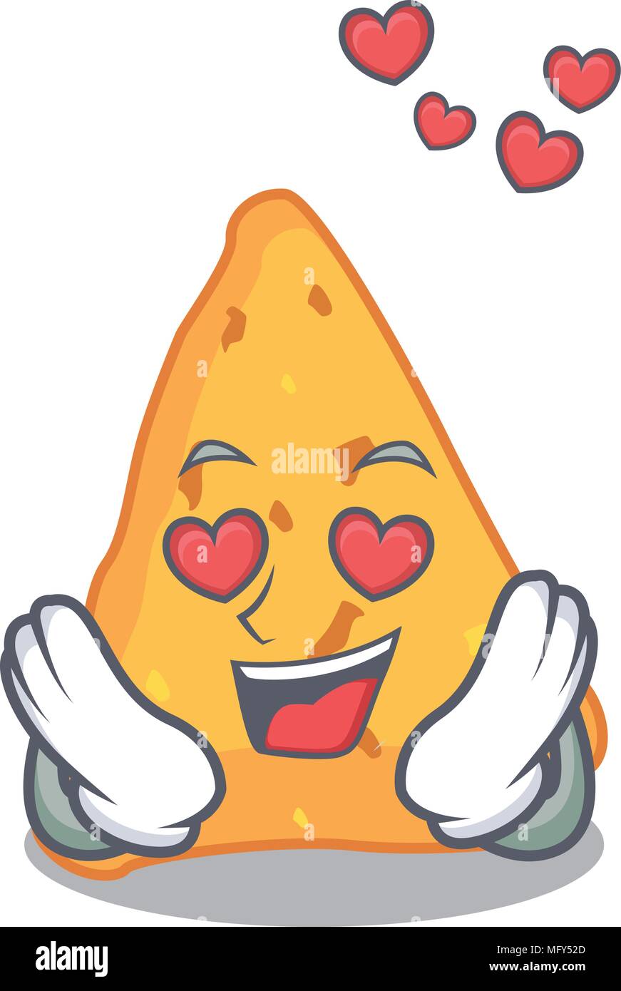 In love nachos mascot cartoon style vector illustration Stock Vector ...