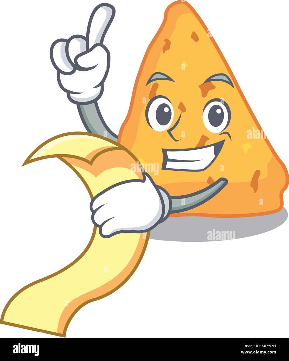 With menu nachos mascot cartoon style vector illustration Stock Vector ...