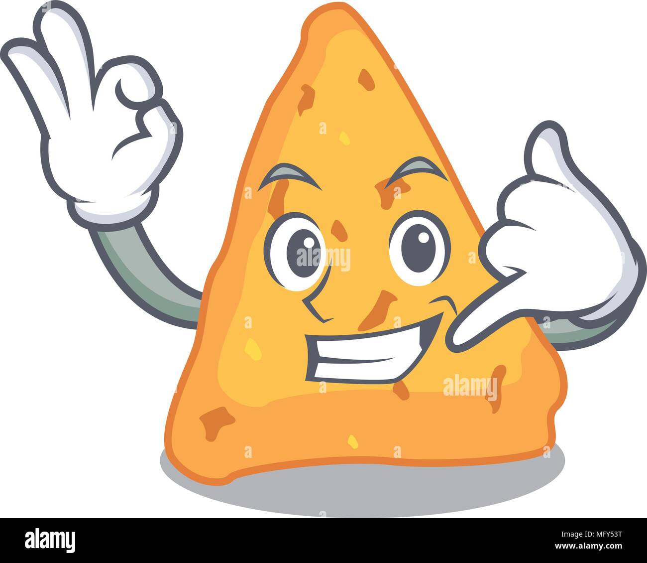 Call me nachos mascot cartoon style vector illustration Stock Vector ...