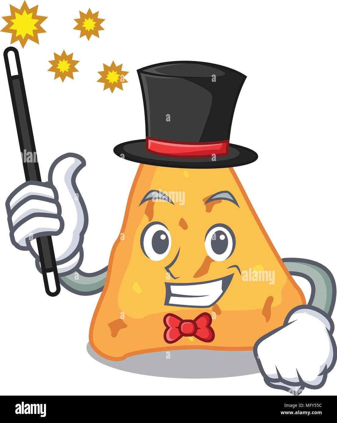 Magician nachos mascot cartoon style vector illustration Stock Vector ...