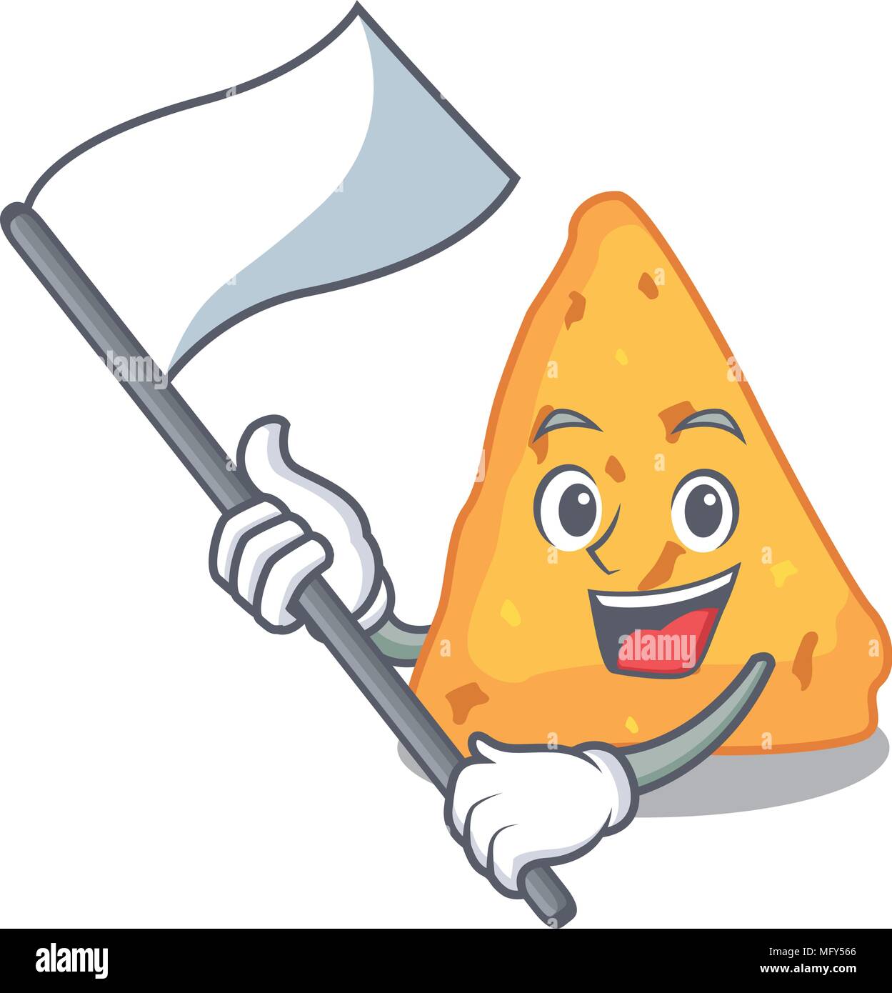 With flag nachos mascot cartoon style vector illustration Stock Vector ...