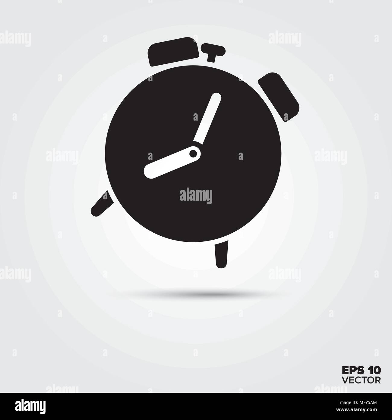 Ringing alarm clock. Symbol for time and working. EPS 10 Vector Stock ...