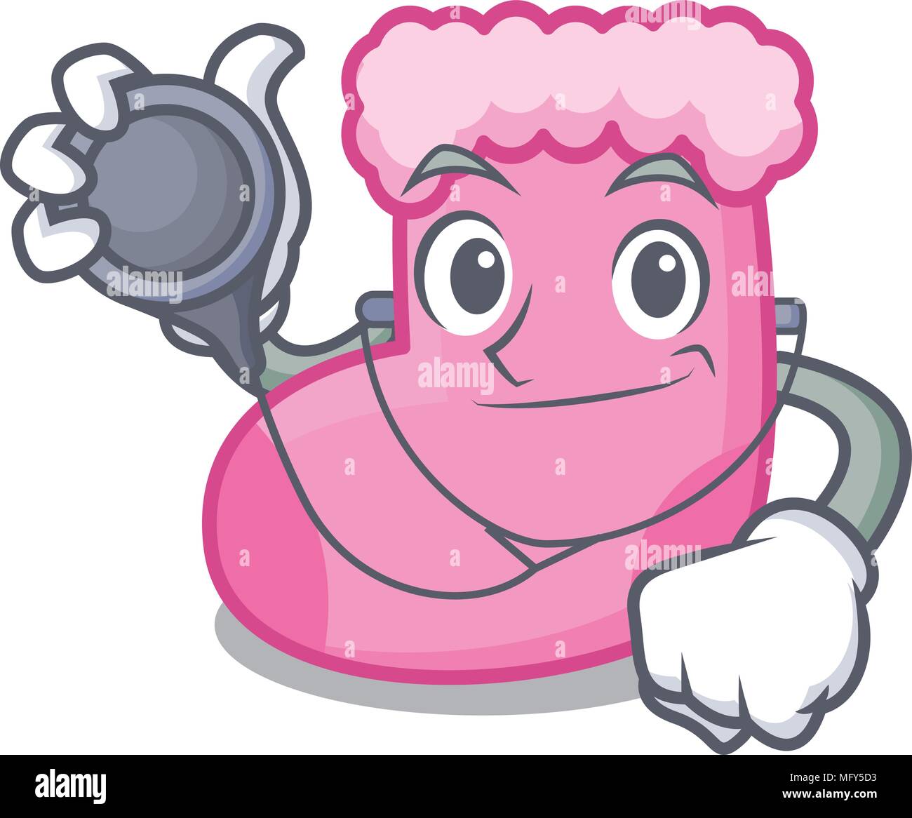 Doctor sock character cartoon style vector illustration Stock Vector ...