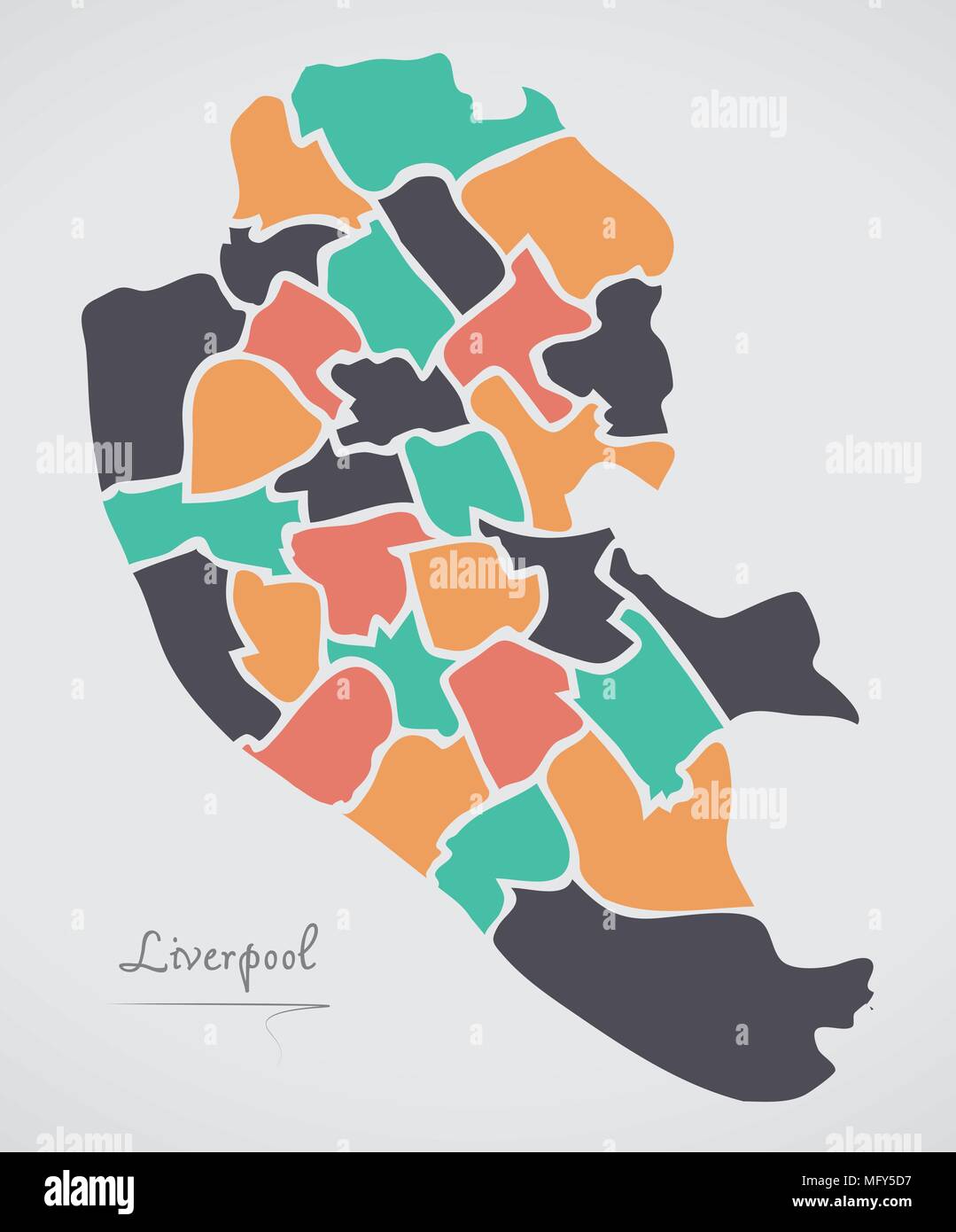Liverpool districts Stock Vector Images - Alamy