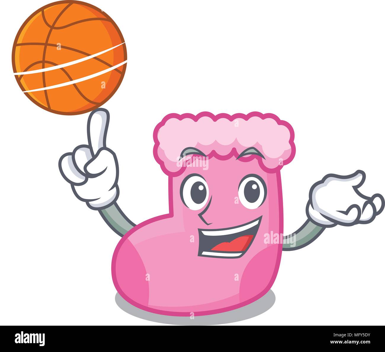 With basketball sock character cartoon style vector illustration Stock ...