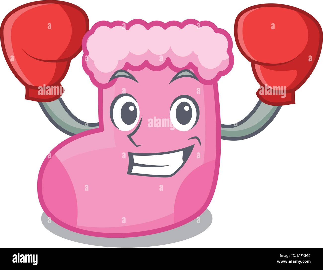 Boxing sock character cartoon style vector illustration Stock Vector ...
