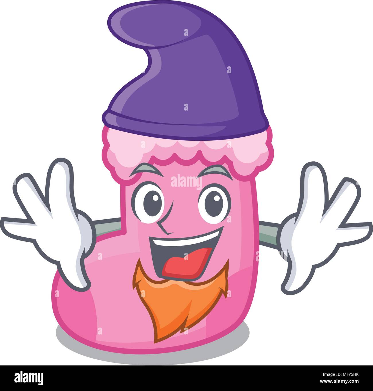 Elf sock character cartoon style vector illustration Stock Vector Image ...