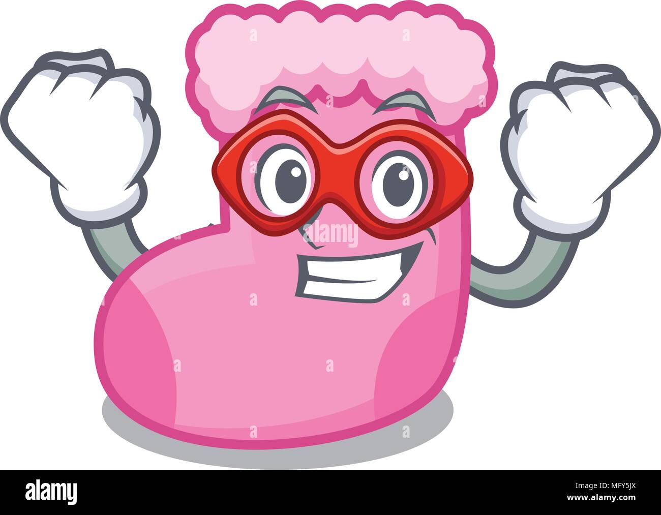 Super hero sock character cartoon style vector illustration Stock ...