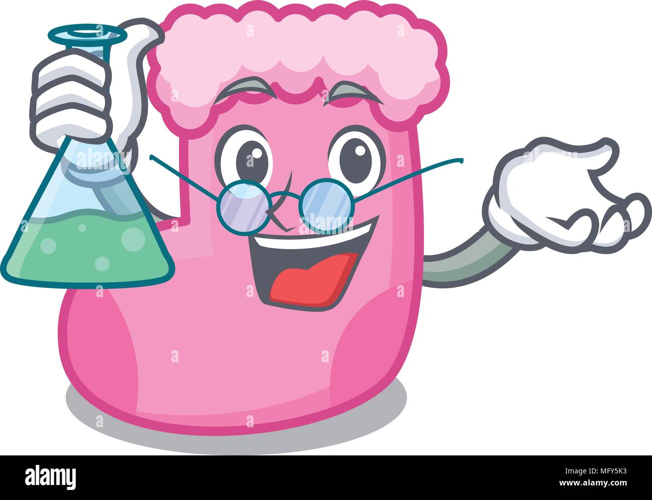 Professor sock character cartoon style vector illustration Stock Vector ...