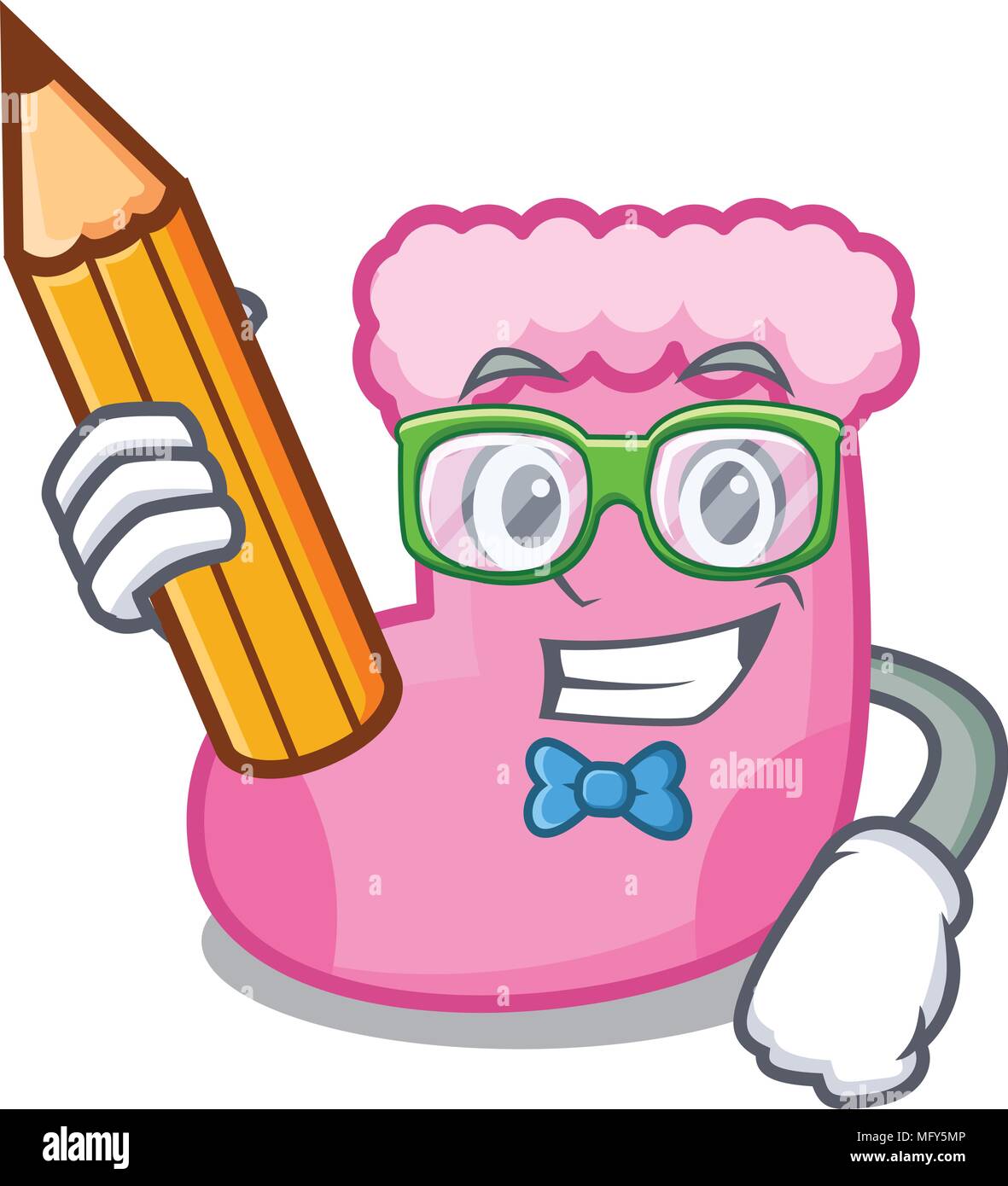 Student sock character cartoon style vector illustration Stock Vector ...