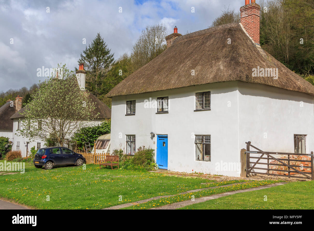Beautiful village of Milton Abbas in Dorset, England, UK, GB with ...