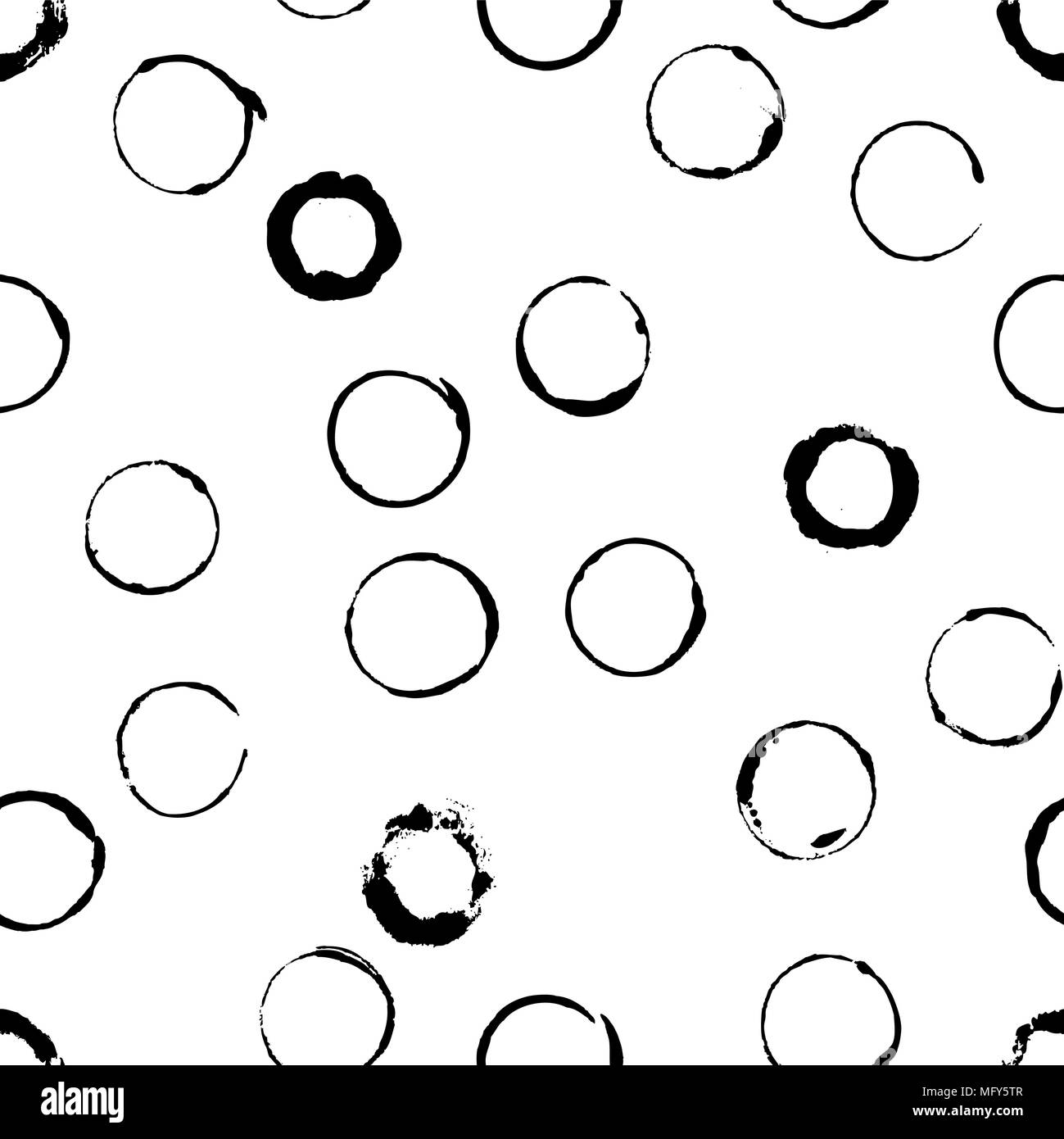 Doodle pattern circle Black and White Stock Photos & Images - Alamy