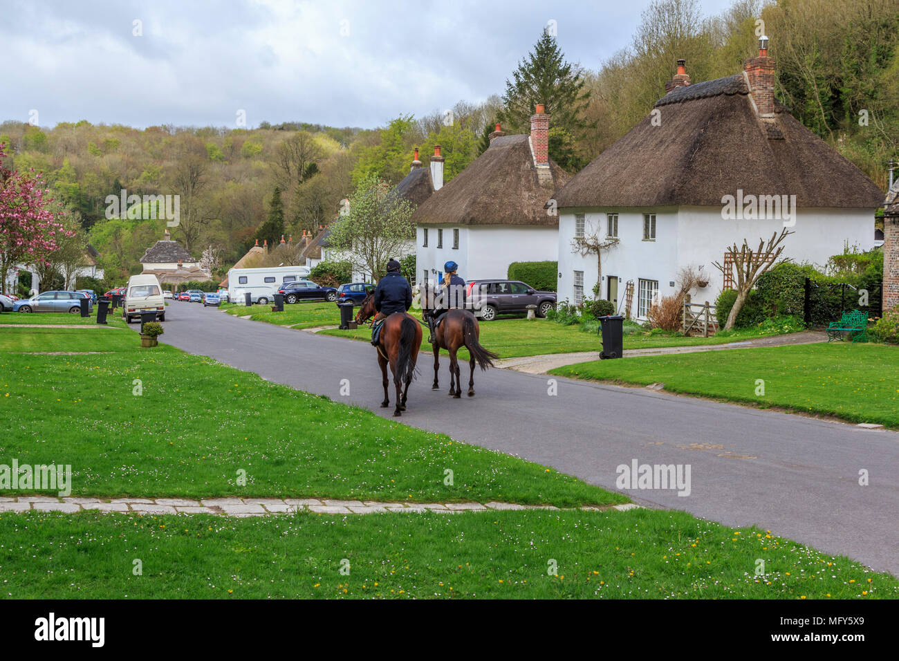 Beautiful village of Milton Abbas in Dorset, England, UK, GB with ...
