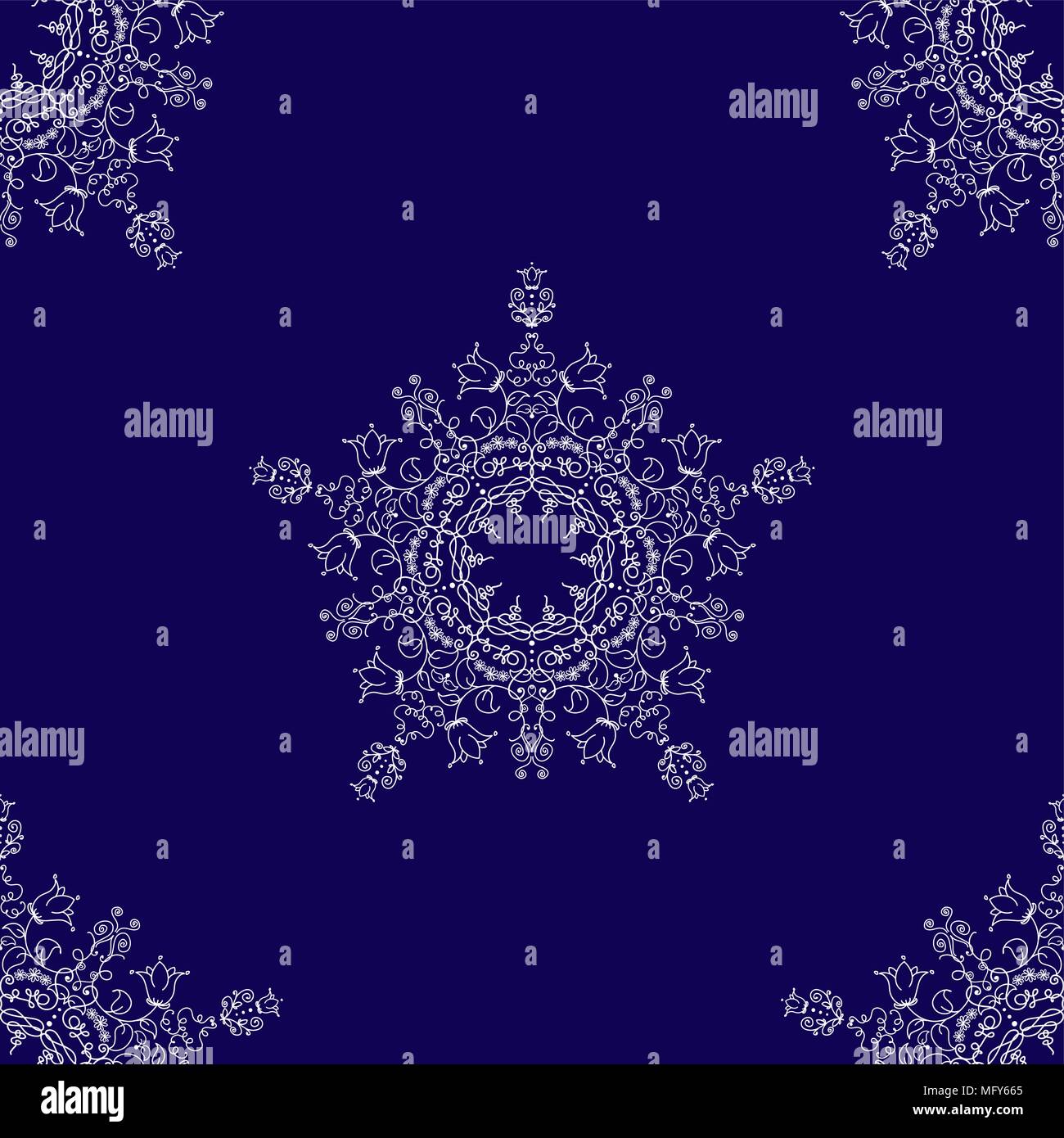 Ethnic seamless pattern with hand drawn mandalas. Vector illustration ...