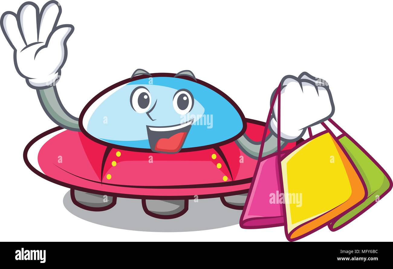 Shopping ufo character cartoon style Stock Vector Image & Art - Alamy