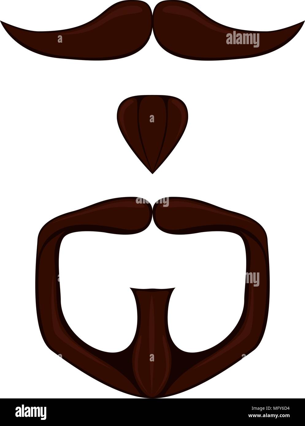 Colorful cartoon goatee set Stock Vector Image & Art - Alamy