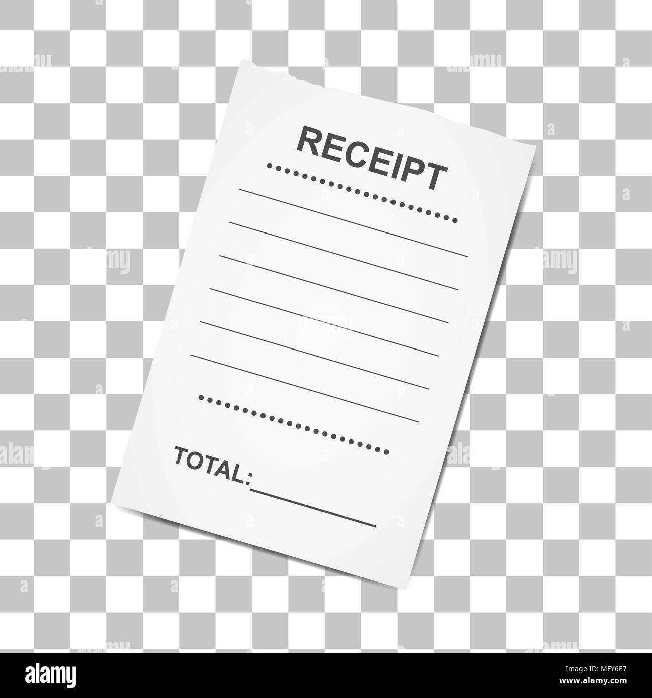Sales printed receipt.Template for bank, cafe or restaurant paper ...