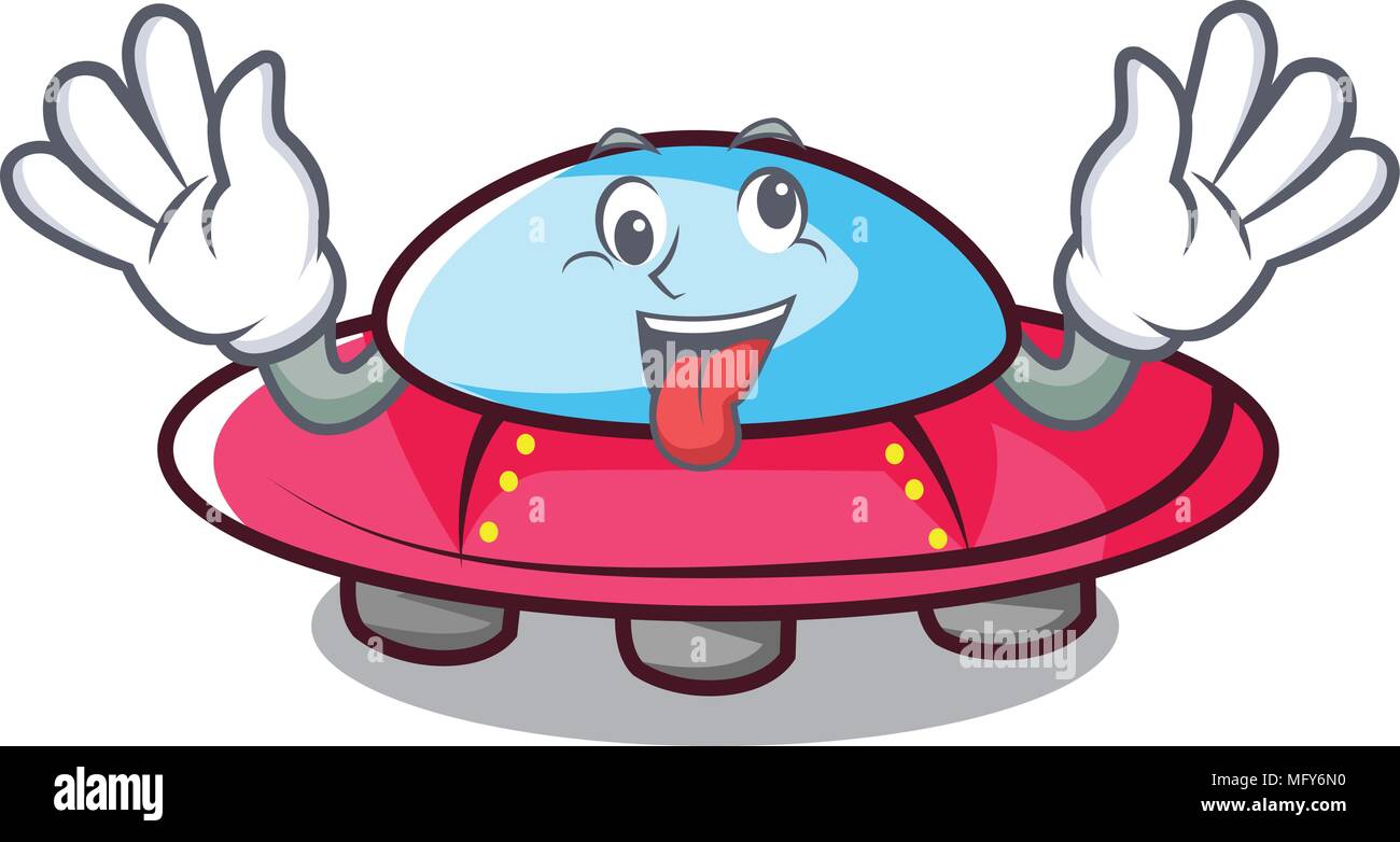 Crazy ufo mascot cartoon style Stock Vector Image & Art - Alamy