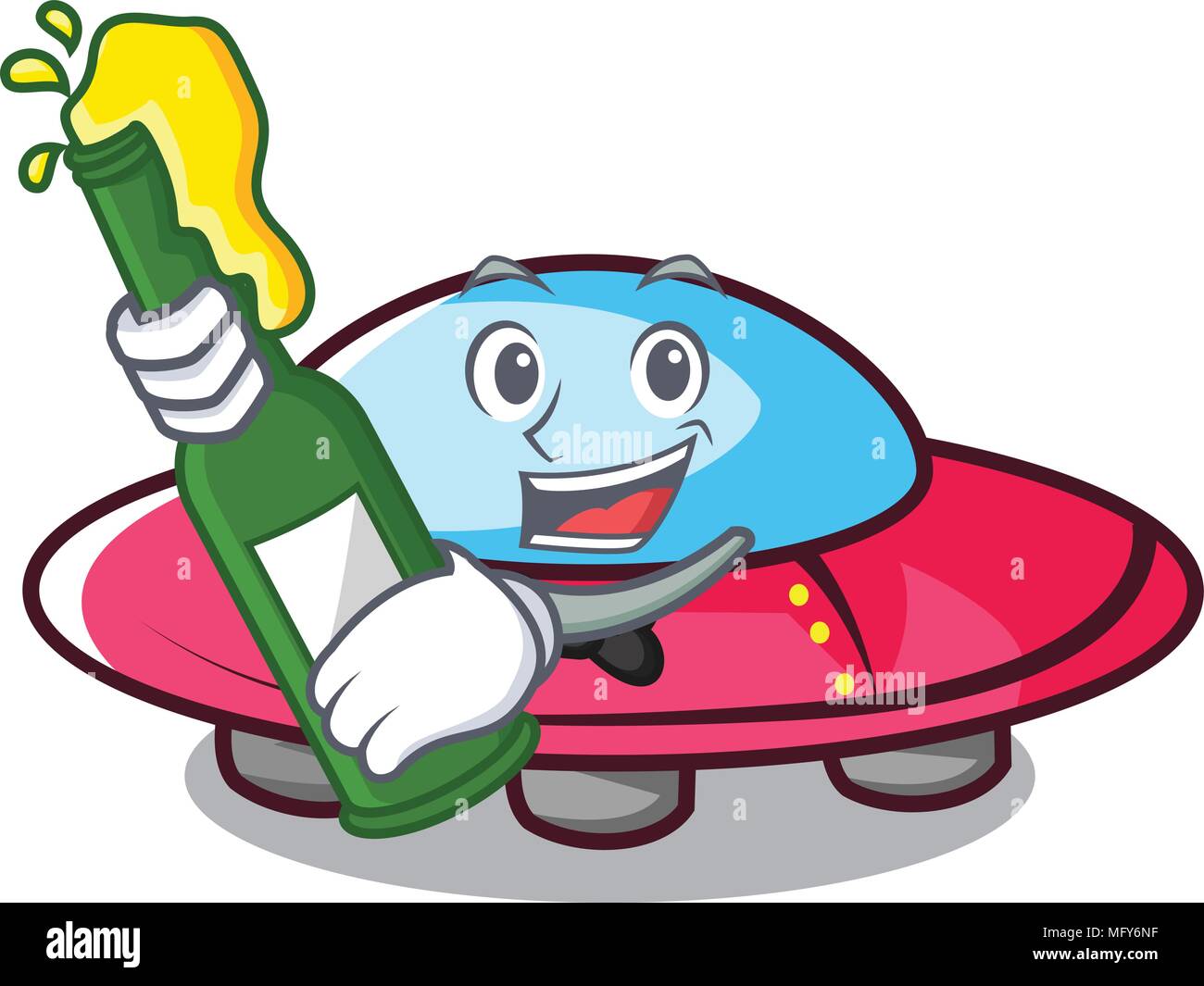 With beer ufo mascot cartoon style Stock Vector Image & Art - Alamy