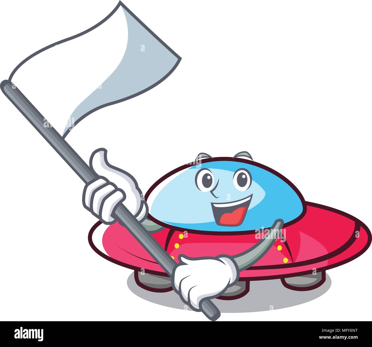 Flag ufo mascot cartoon hi-res stock photography and images - Alamy