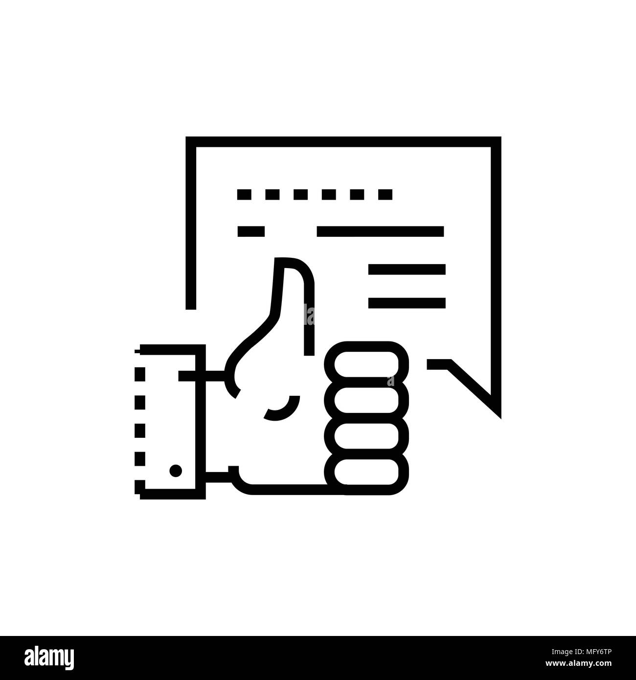 Like - line design single isolated icon Stock Vector Image & Art - Alamy